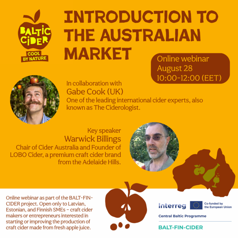 Online Webinar for Craft Cider Makers: “Introduction to the Australian ...